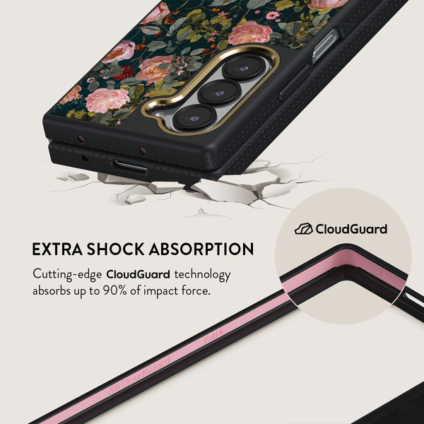 Bloomy Garden - Vintage Samsung Galaxy Z Fold 6 Case | BURGA