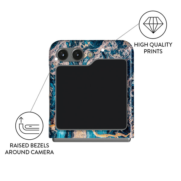 Mystic River - Blue Marble Samsung Galaxy Z Flip 5 Case | BURGA