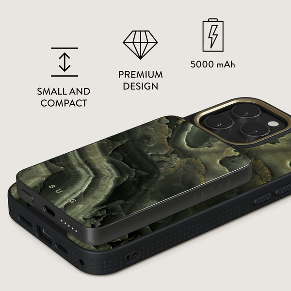 Misty Forest - Green Marble MagSafe Compatible Wireless Powerbank ...
